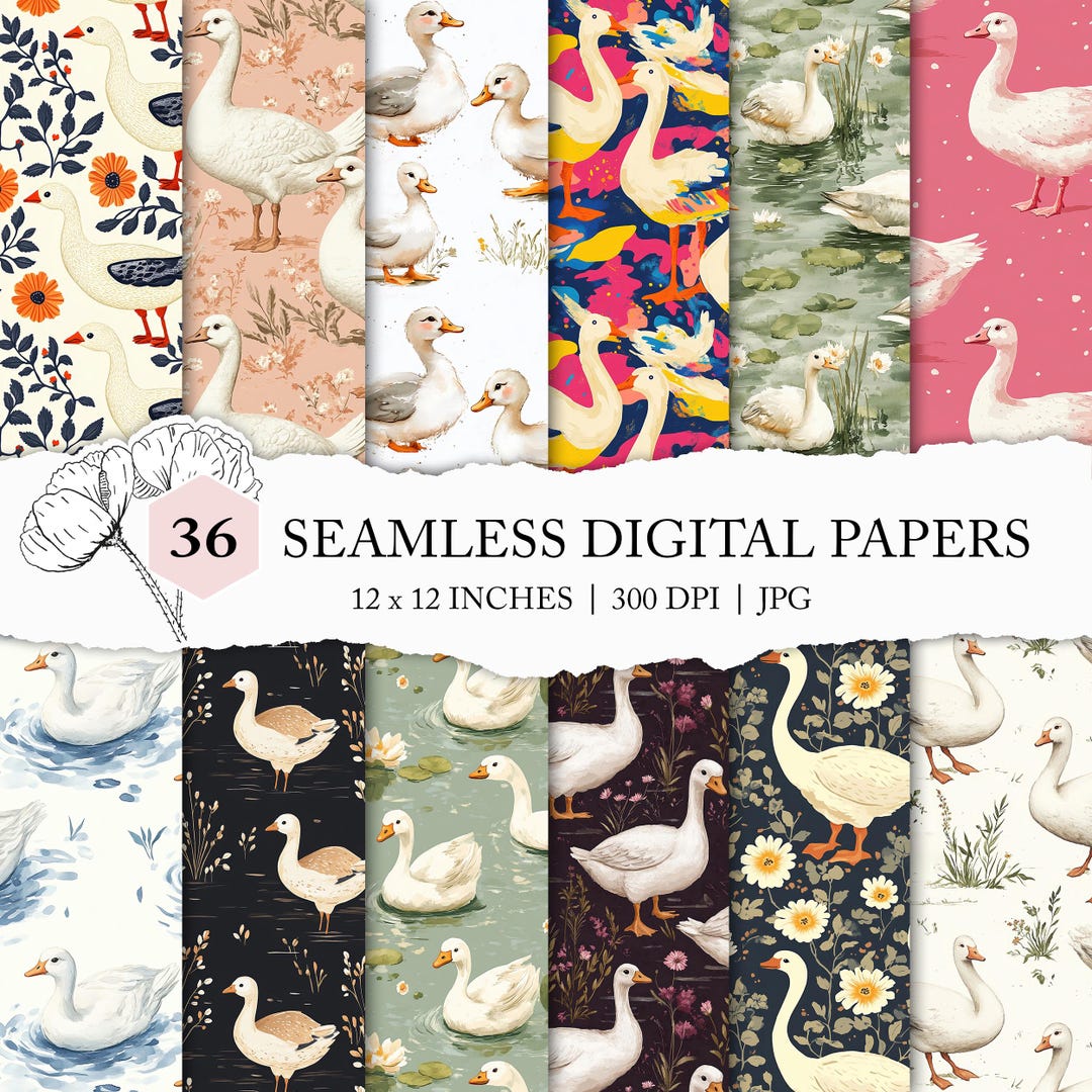 Seamless Goose Background, Goose Pattern, Goose Fabric Pattern, Goose ...