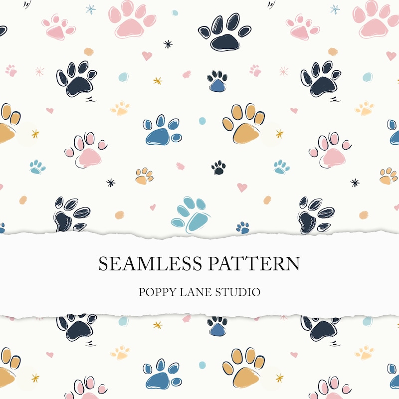 Dog and Cat Seamless File - Etsy