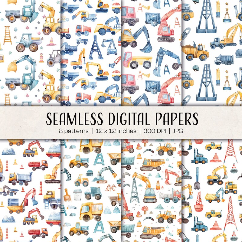 Construction Wallpaper - Etsy