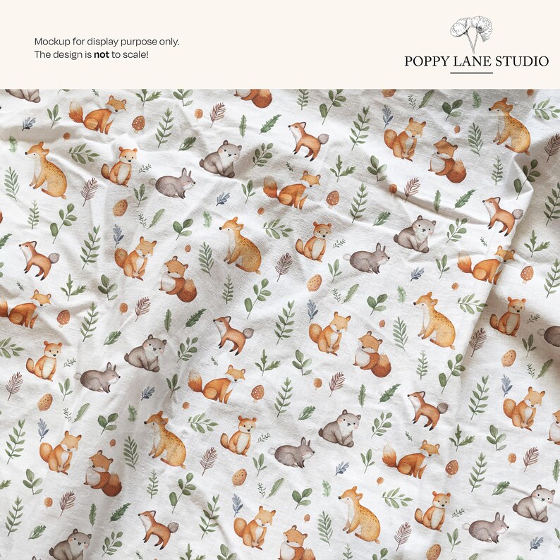 Forest Animal Background, Woodland Animals Seamless Pattern, Children's ...