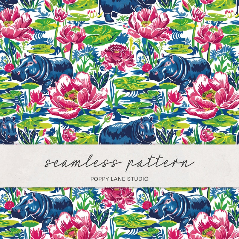 Hippo Pattern - Etsy