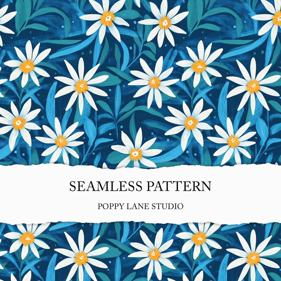 Edelweiss Background, Seamless Daisy Pattern, Daisy Seamless File ...