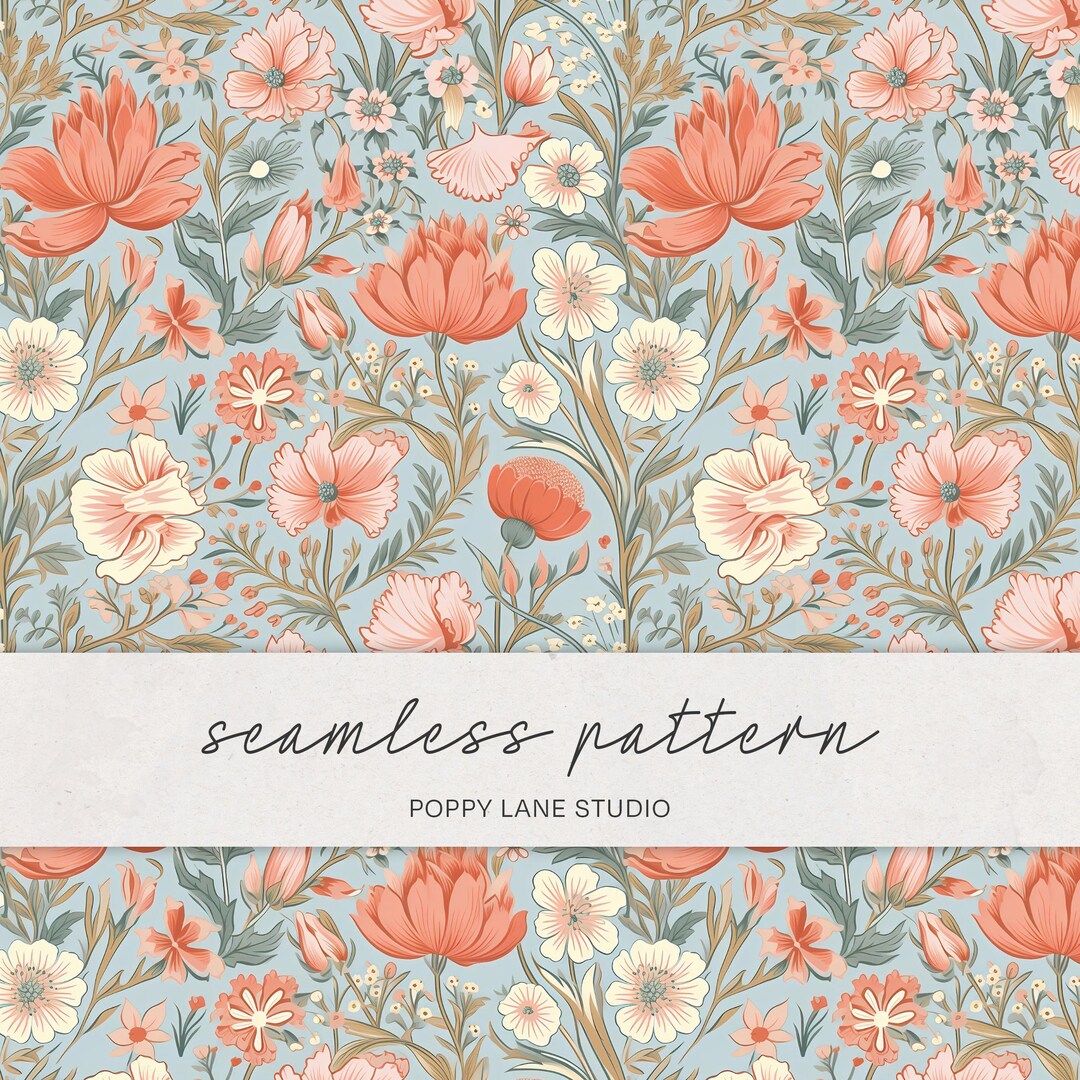Neutral Ditsy Floral Background, Seamless Flower Background, Fall ...