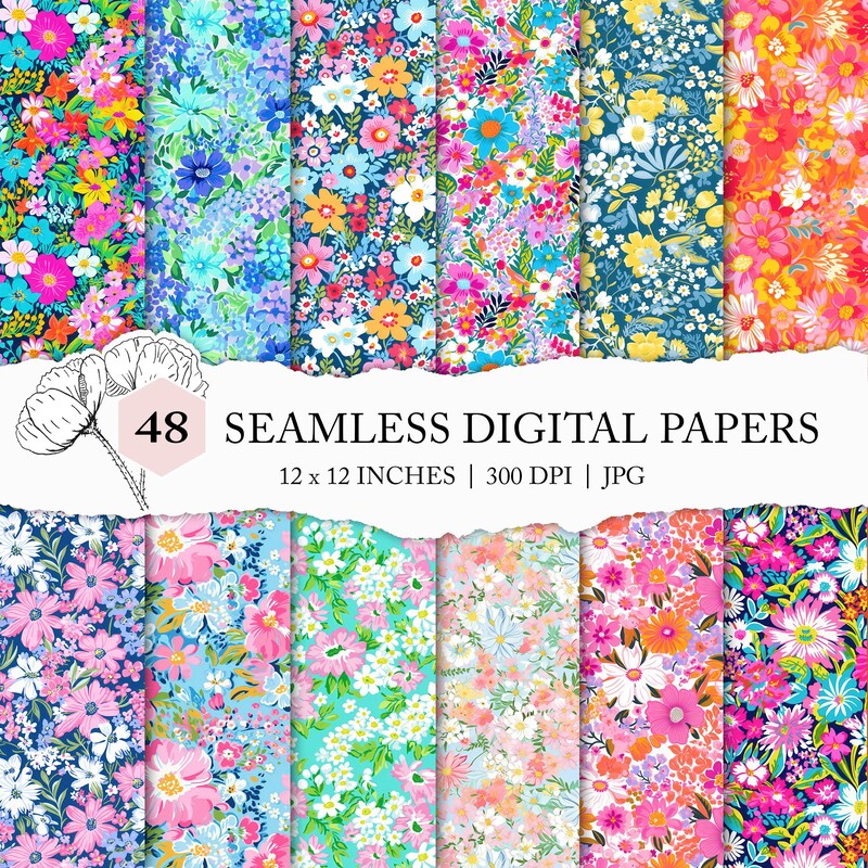 Preppy Flowers - Etsy