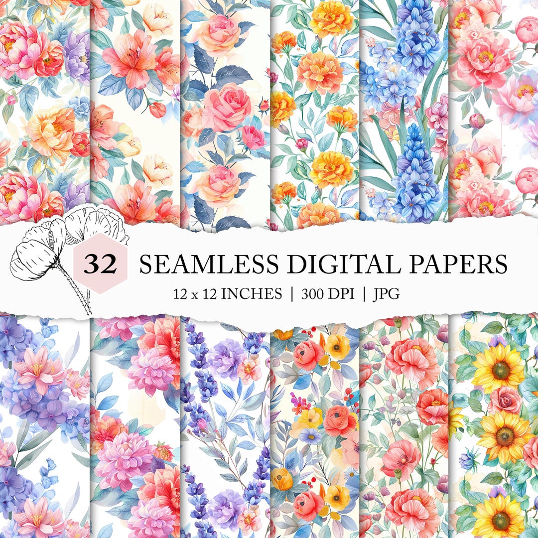 Rainbow Floral Background, Pastel Watercolor Flower Background ...