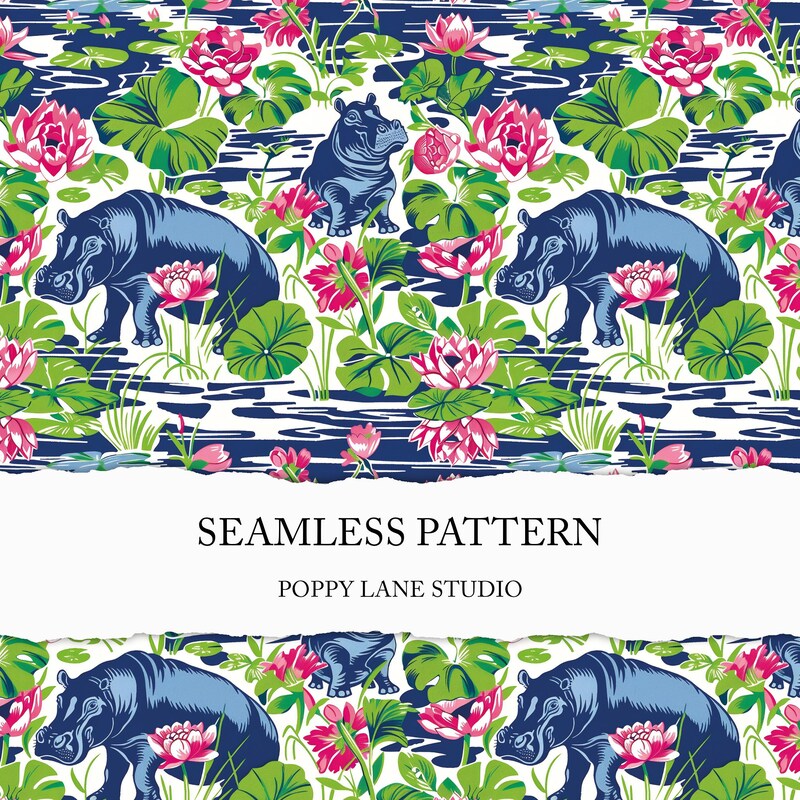 Hippo Pattern - Etsy