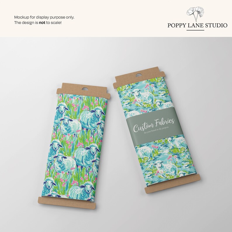 Modern Sheep Pattern, Cute Lamb Seamless Pattern, Blue Green Teal Sheep ...