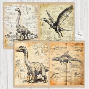 Jurassic Junk Journal, Dinosaur Digital Paper, Dinosaur Junk Journal ...