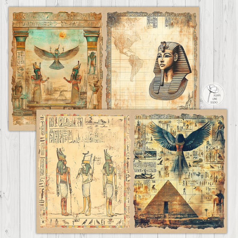 Ancient Egypt Journal Pages, Egyptian Digital Paper, Ancient Egyptian ...