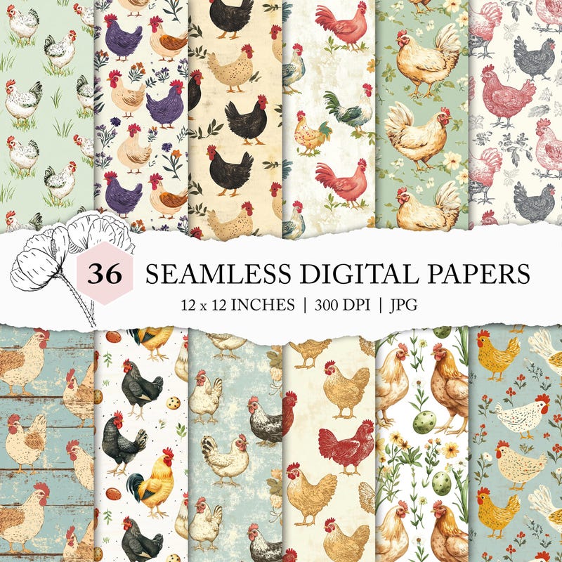 Patchwork Farm Seamless - Etsy UK