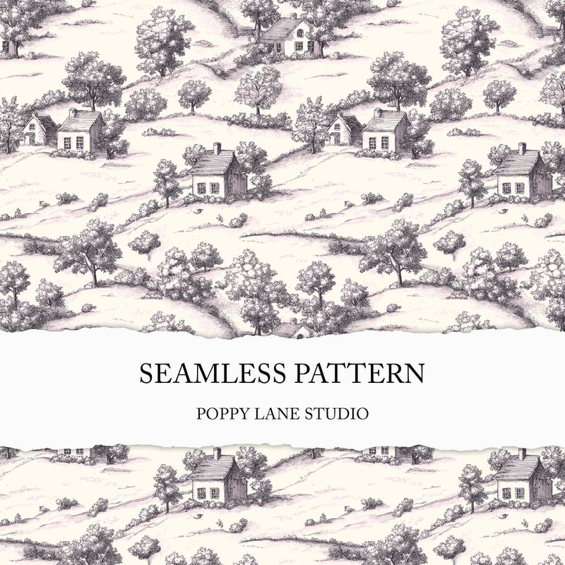 English Toile Fabric - Etsy
