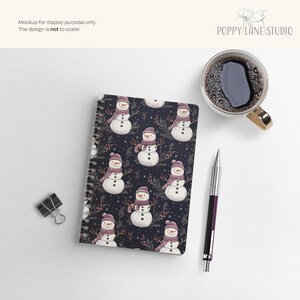 Seamless Snowman Pattern, Cute Snowman Background, Christmas Printable ...