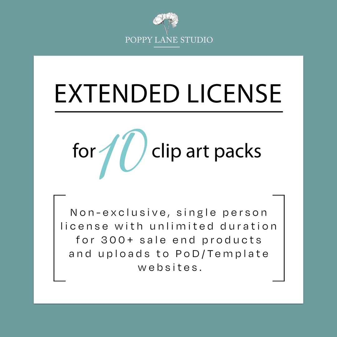 Extended Commercial License for Clip Art Pack - Etsy