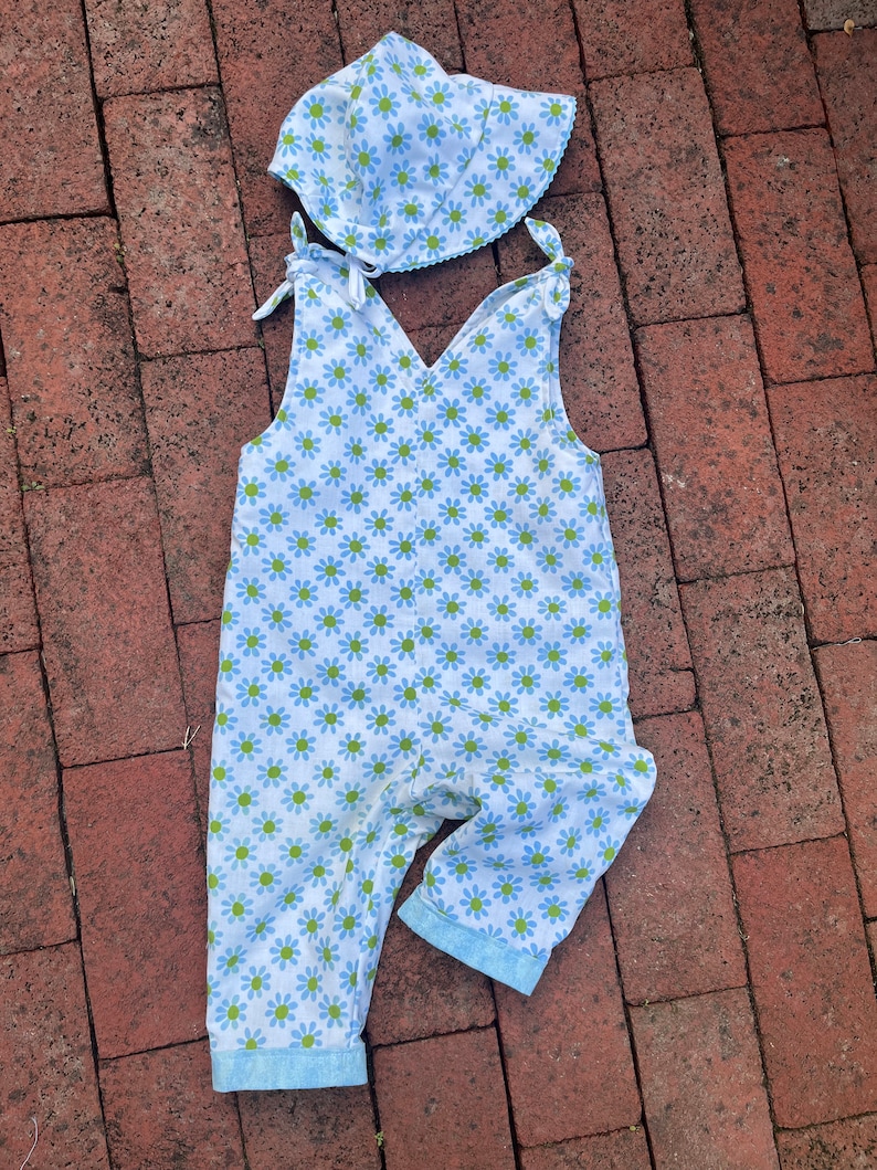 Daisy Jumper and Bonnet From up Cycled Vintage Sheet Size 12 Months ...