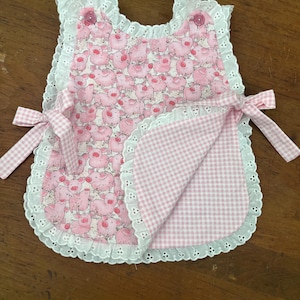 Apron Dress With Bloomers, Pink Pigs, Eyelet Ruffle, Size 9 Months - Etsy