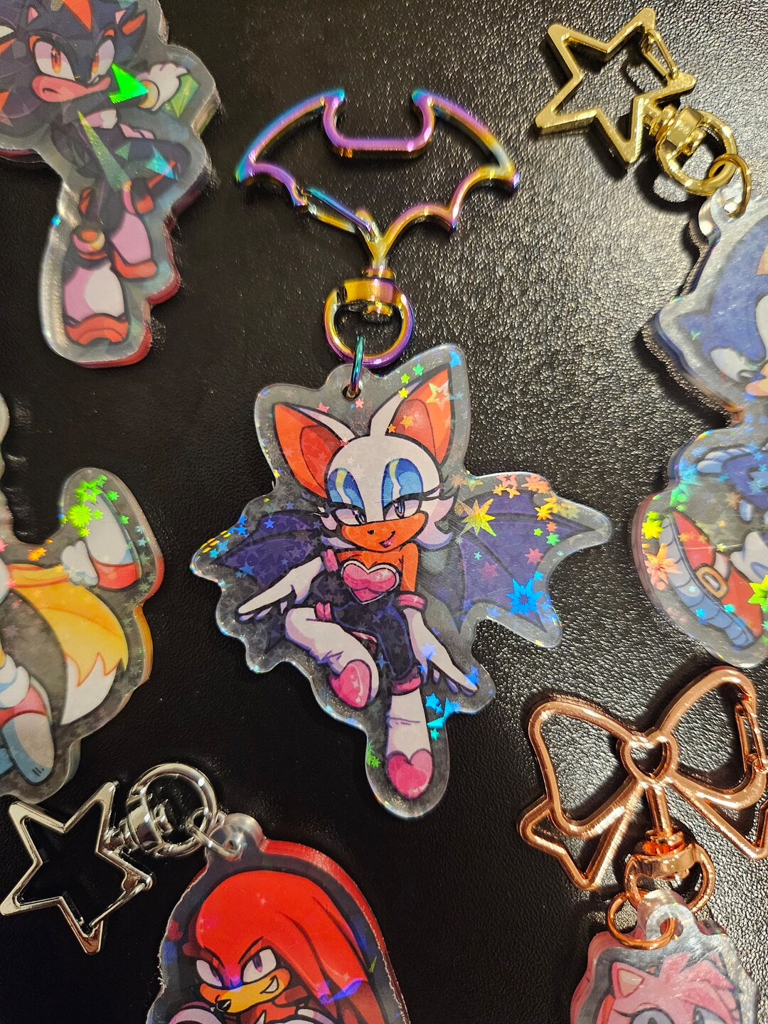 Rouge 2.5 Inch Holographic Star Clear Acrylic Charm / Keychain - Etsy