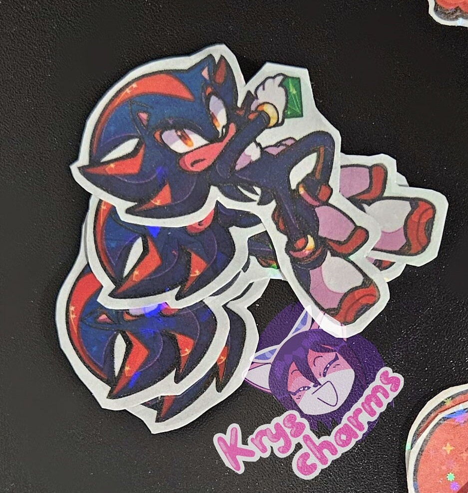 Shadow 2.5 Inch Holographic Shard Water-resistant Sticker - Etsy