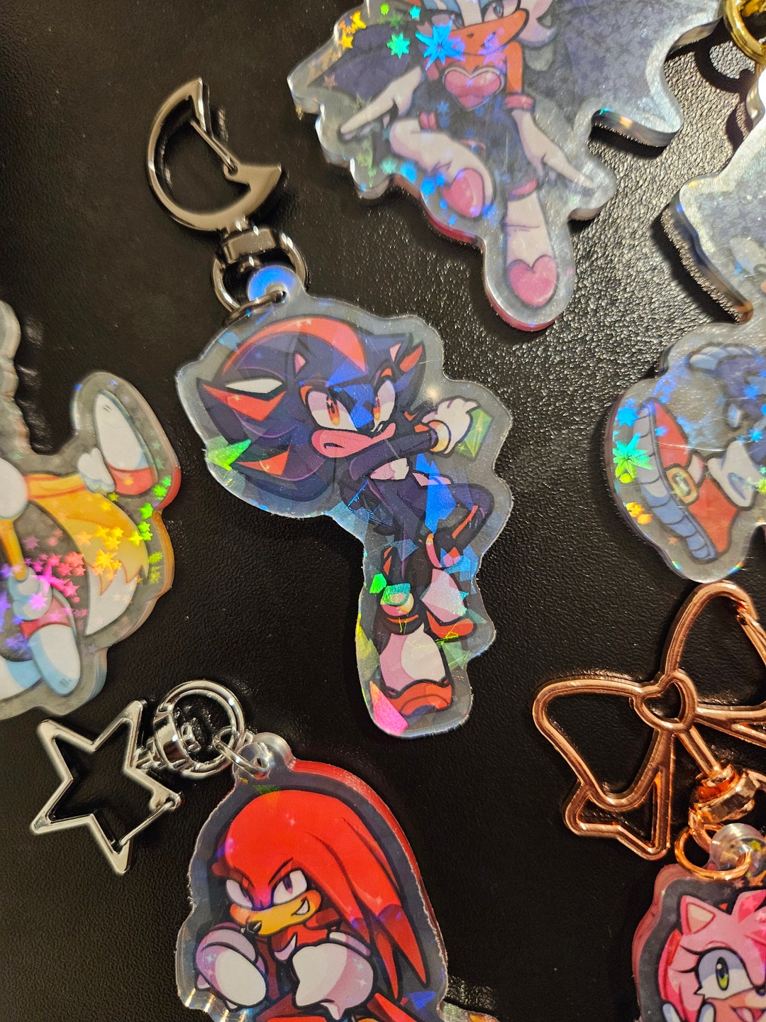 Shadow 2.5 Inch Holographic Shard Clear Acrylic Charm / Keychain - Etsy