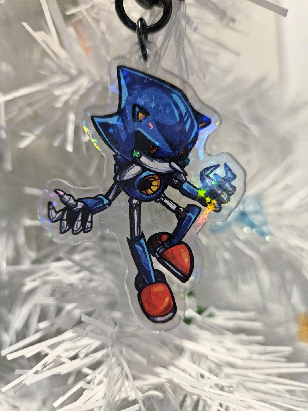 Metal Sonic 3 Inch Holographic Star Clear Acrylic Charm / Keychain - Etsy