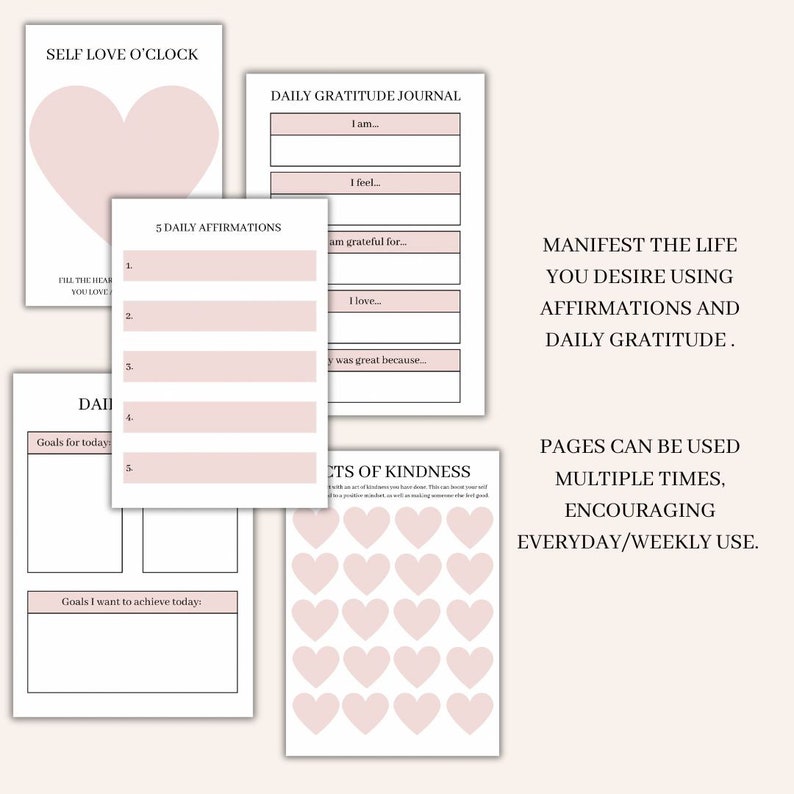 SELF CARE PLANNER - Digital Download Template - Etsy