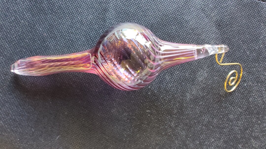 22 Carat Gold Fumed Hand Blown Glass Ornament - Etsy