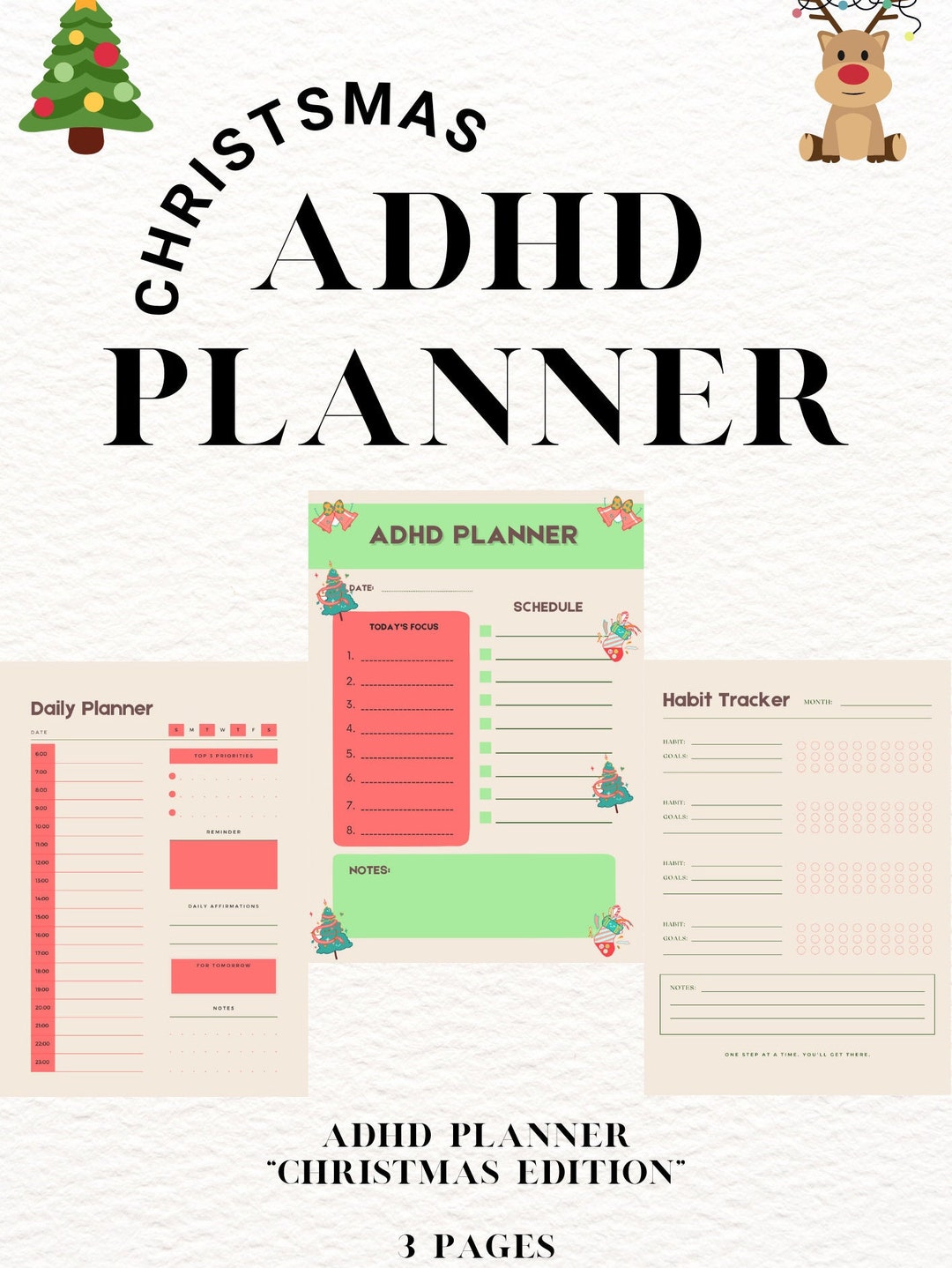 ADHD Planner Christmas Edition - Etsy