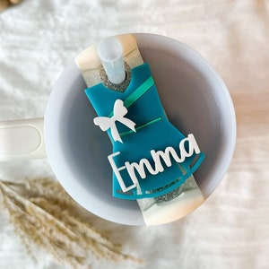Cheer, Uniform Cheerleader Topper, Name Tumbler Topper, Tumbler Topper ...
