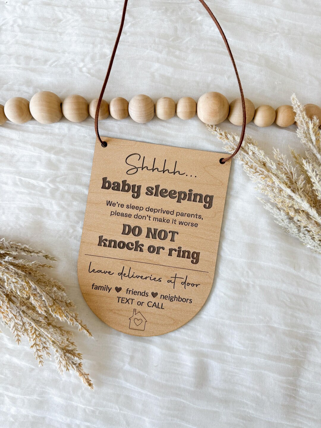 Baby Sleeping Door Sign, Do Not Knock Sign, Do Not Ring Sign, Funny ...