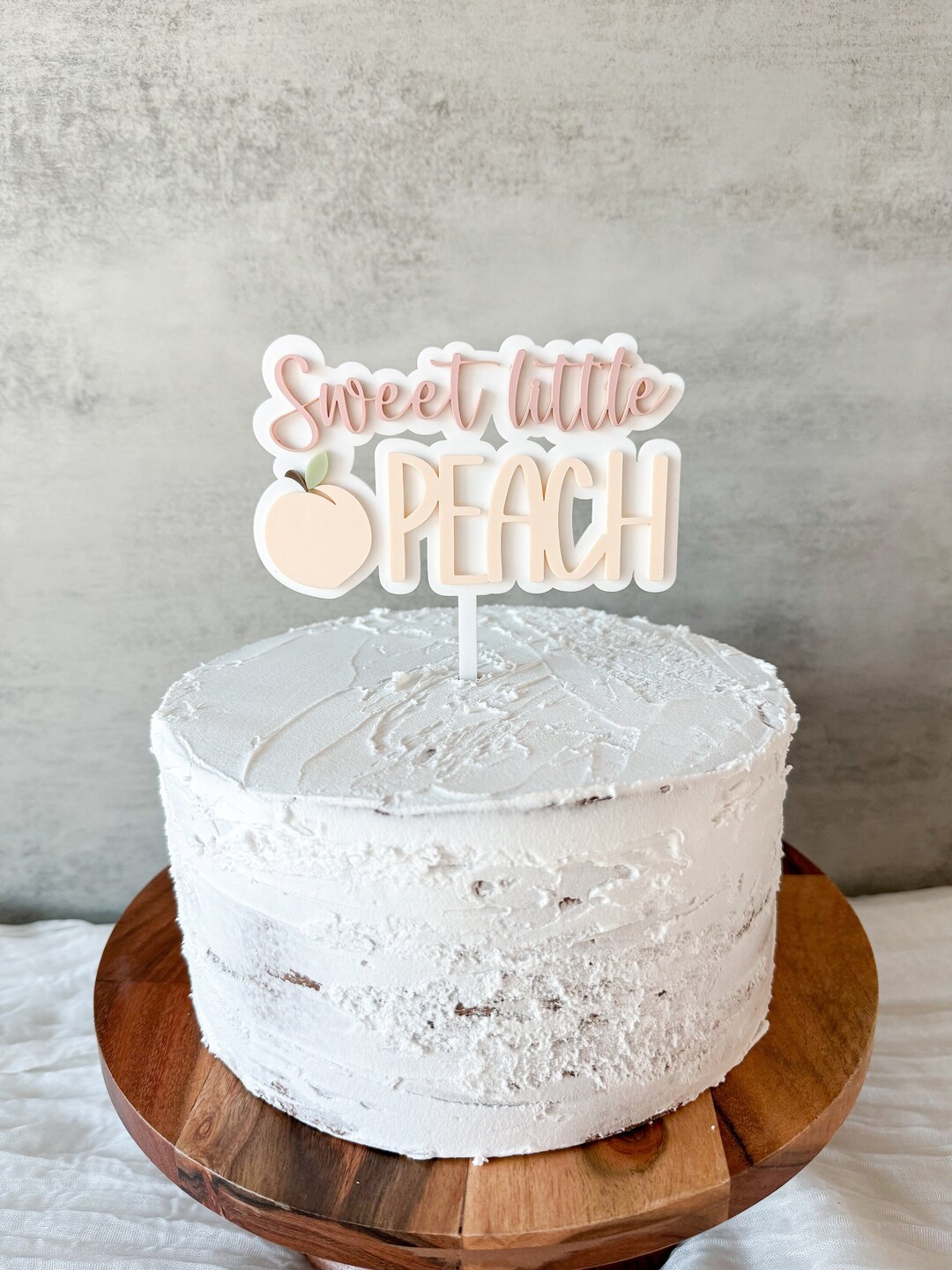 Sweet Little Peach Cake Topper, Smash Cake Topper, First Birthday, 1st ...