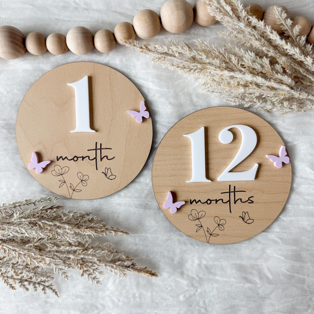 Butterfly Milestone Set, Baby Milestone Set, Monthly Milestone Set ...