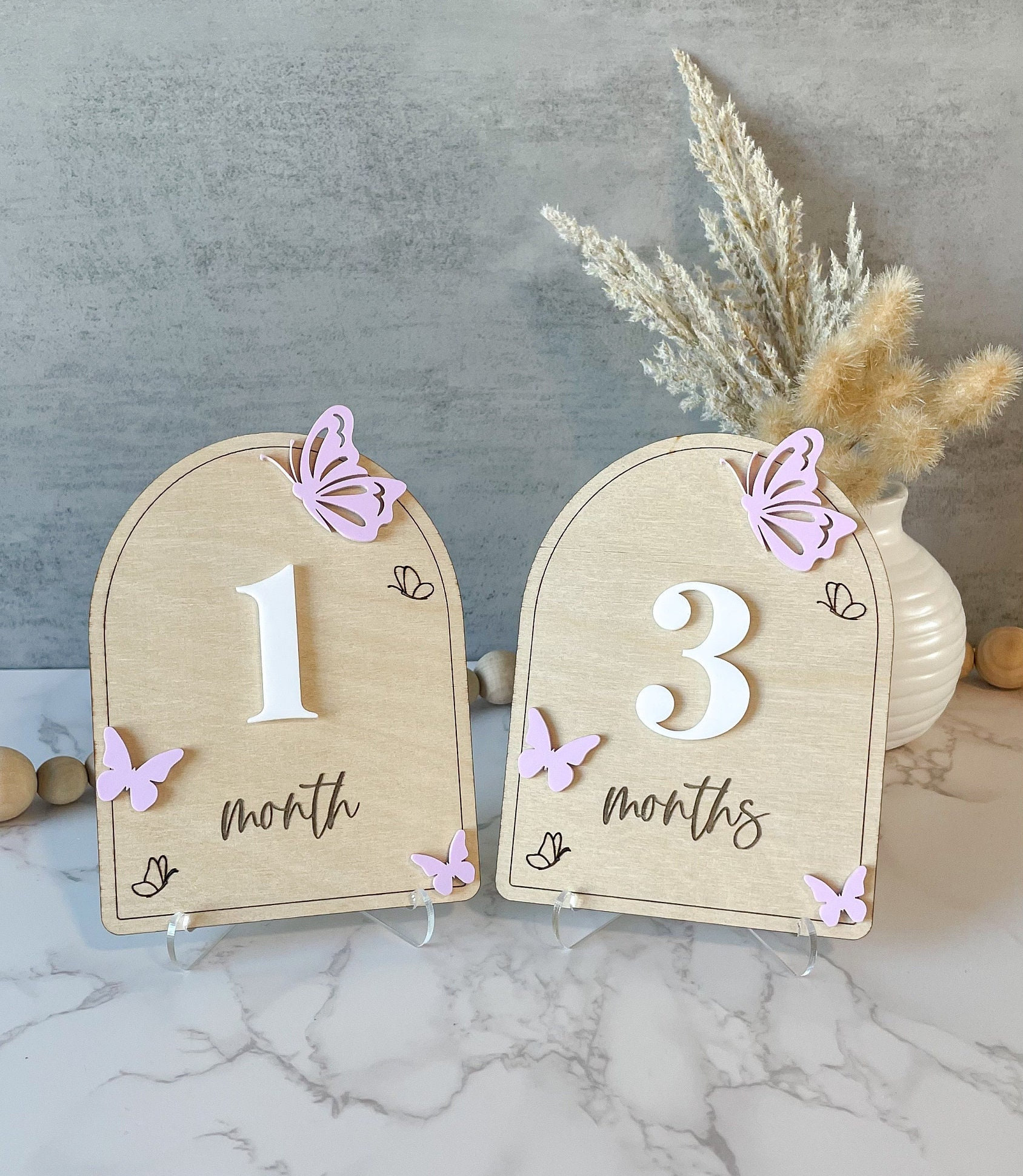 Butterfly Milestone Set, Baby Milestone Set, Monthly Milestone Set ...
