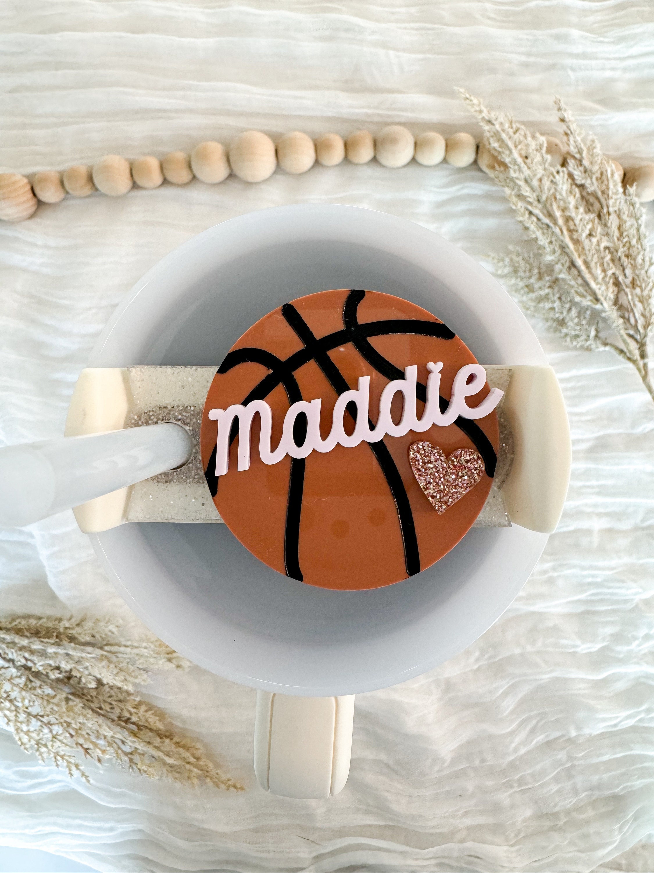 Basketball Tumbler Topper, Personalized Tumbler Topper, Stanley Topper ...