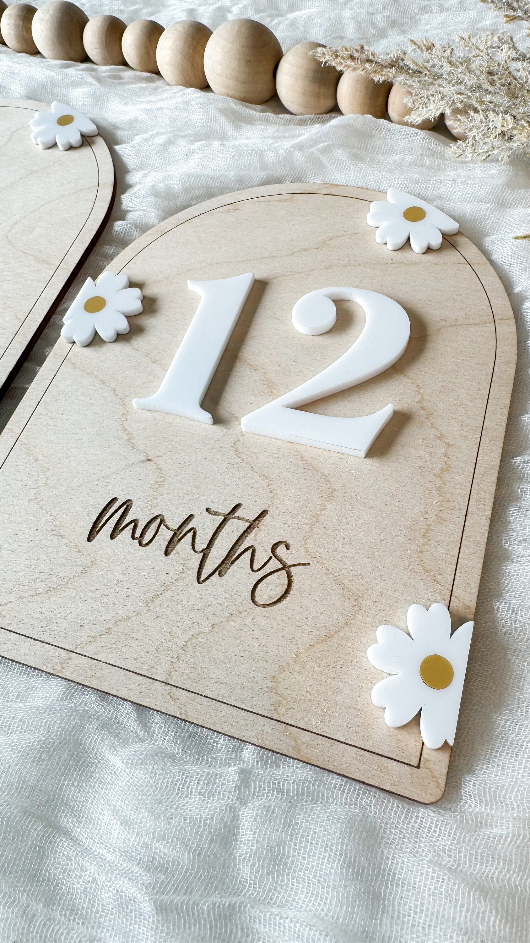 Flower Milestone Set, Baby Milestone Set, Monthly Milestone Set ...