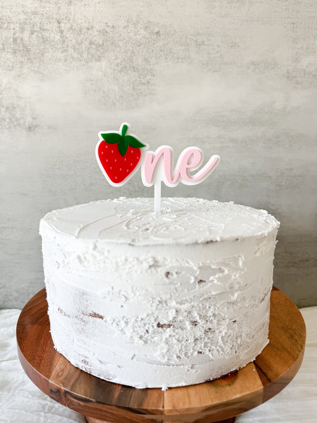 Berry First Birthday Cake Topper, Strawberry Cake Topper, One Cake ...