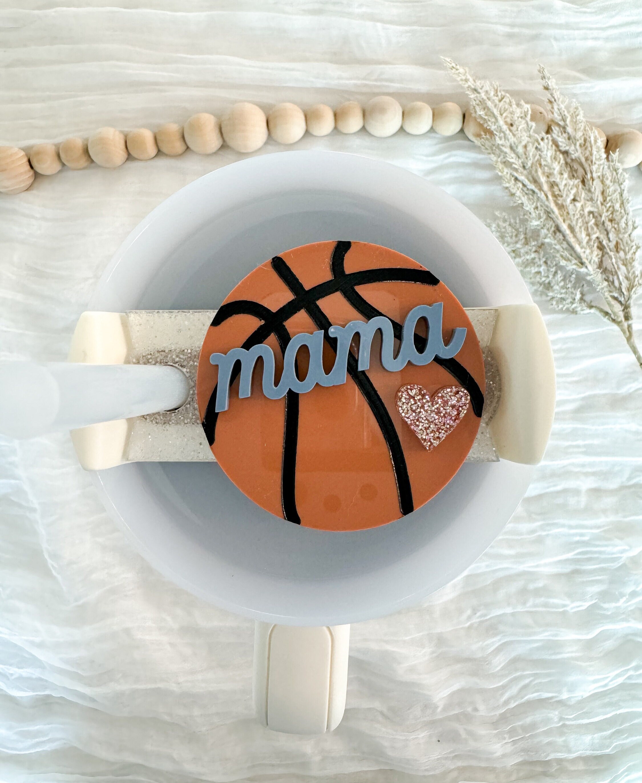 Basketball Tumbler Topper, Personalized Tumbler Topper, Stanley Topper ...