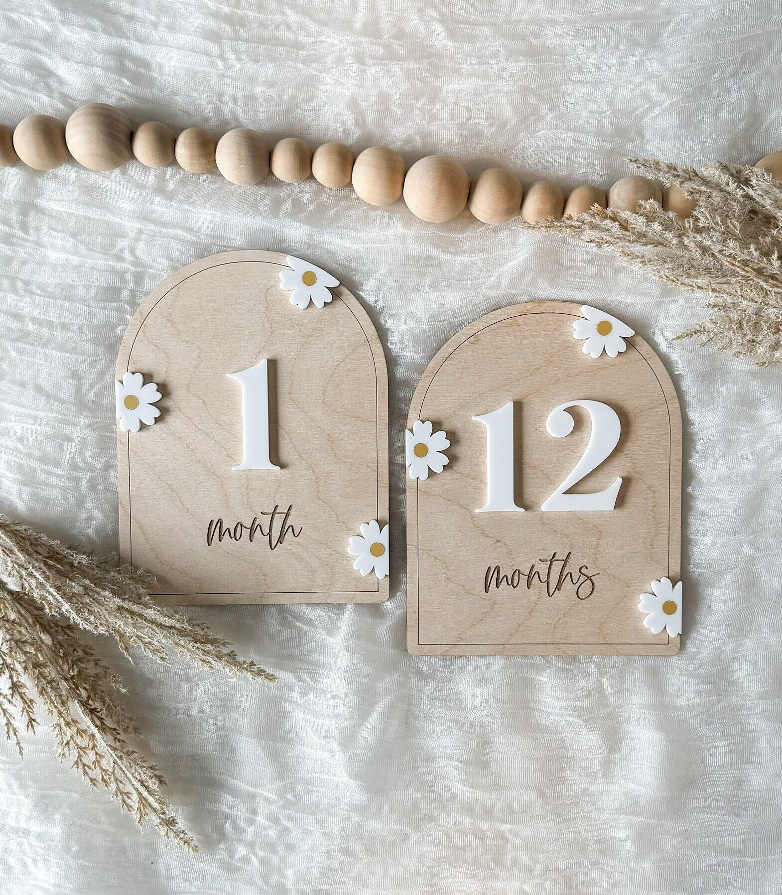 Flower Milestone Set, Baby Milestone Set, Monthly Milestone Set ...