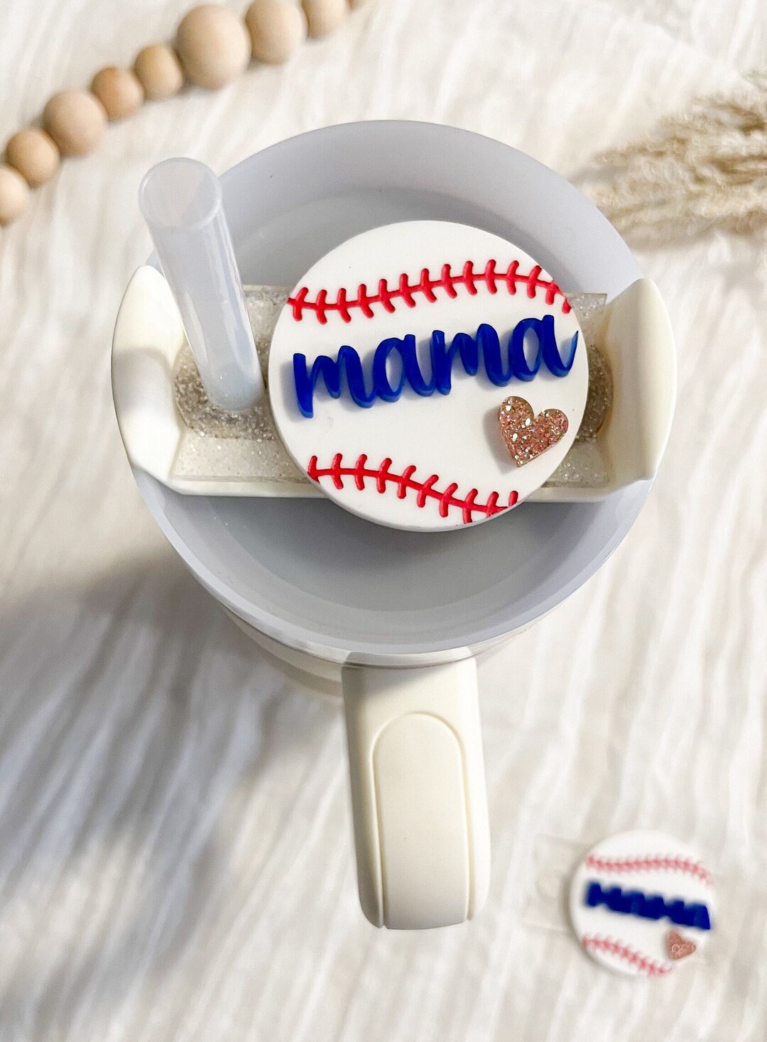 Baseball Tumbler Topper, Personalized Tumbler Topper, Stanley Topper ...