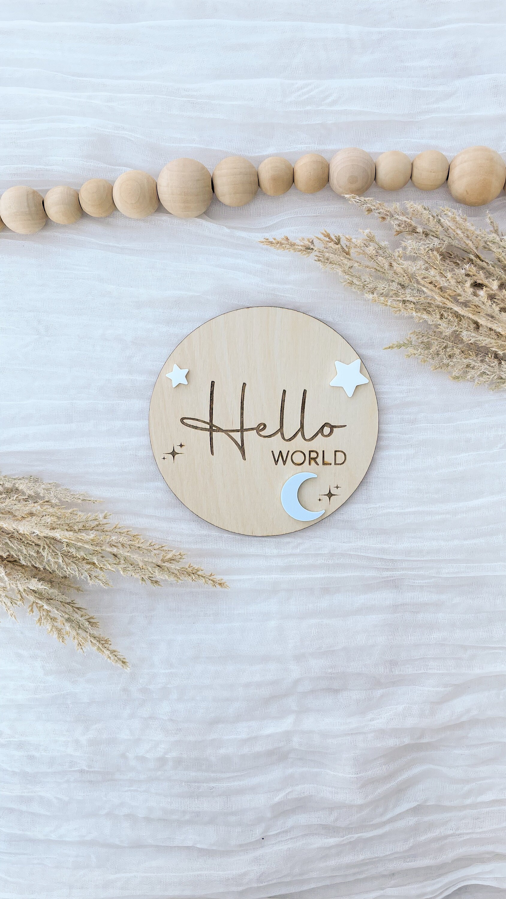 Stars Moon Baby Announcement, Personalized Baby Announcement, Baby Name ...