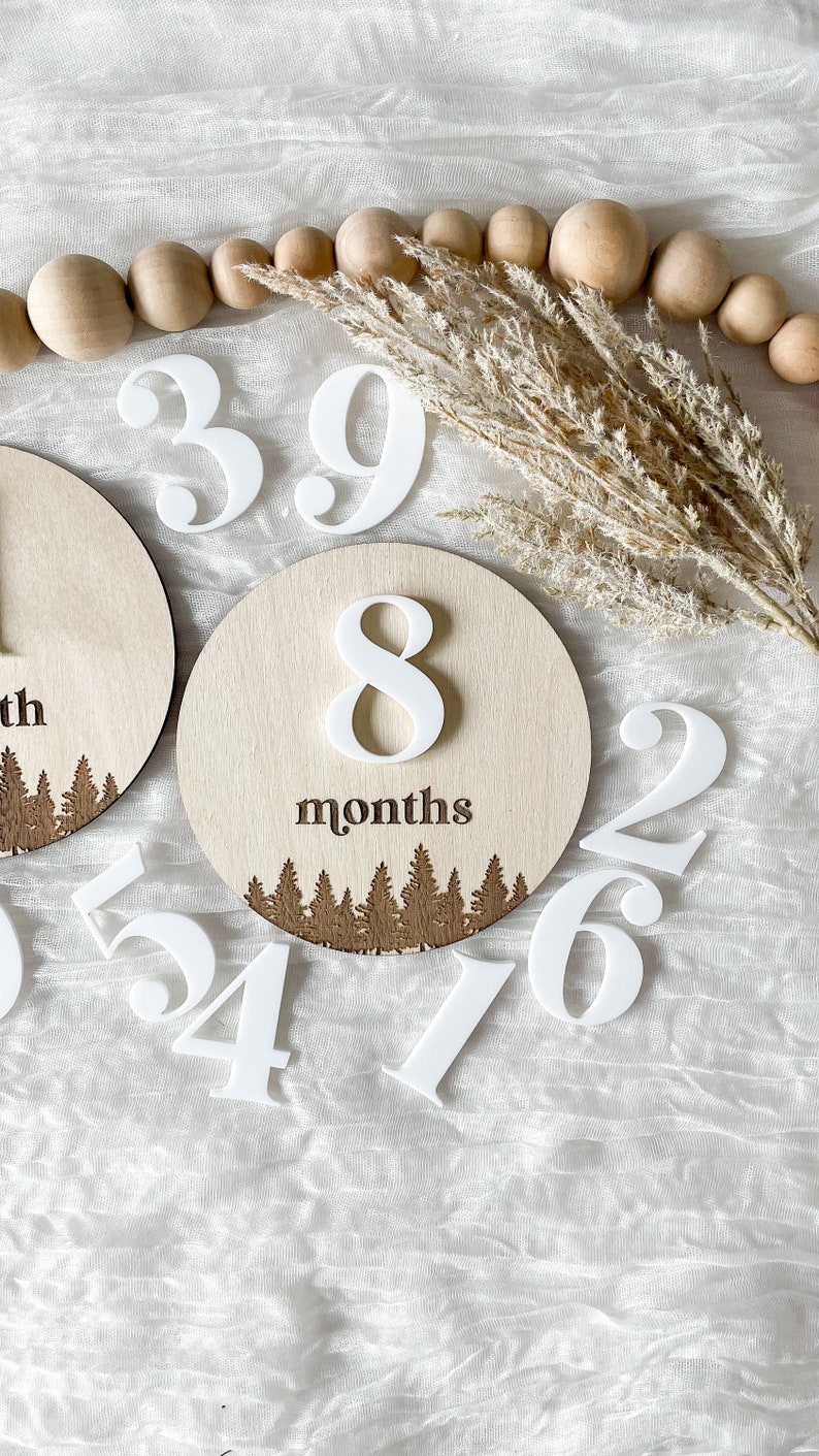Forest Milestone Set, Tree Baby Milestone Set, Monthly Milestone Set ...