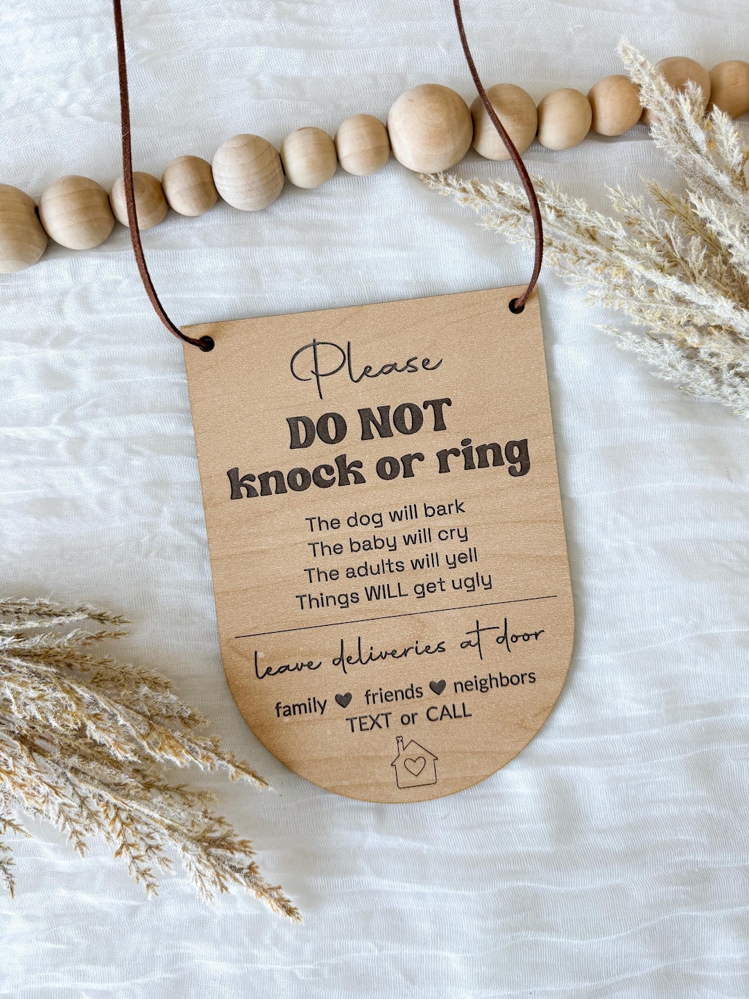 Do Not Knock Sign, Do Not Ring Sign, Door Sign, Funny Front Door Sign ...