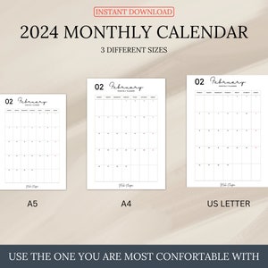 2024 Calendar 2024 Monthly Planner Elegant Monthly Calendar Sunday ...