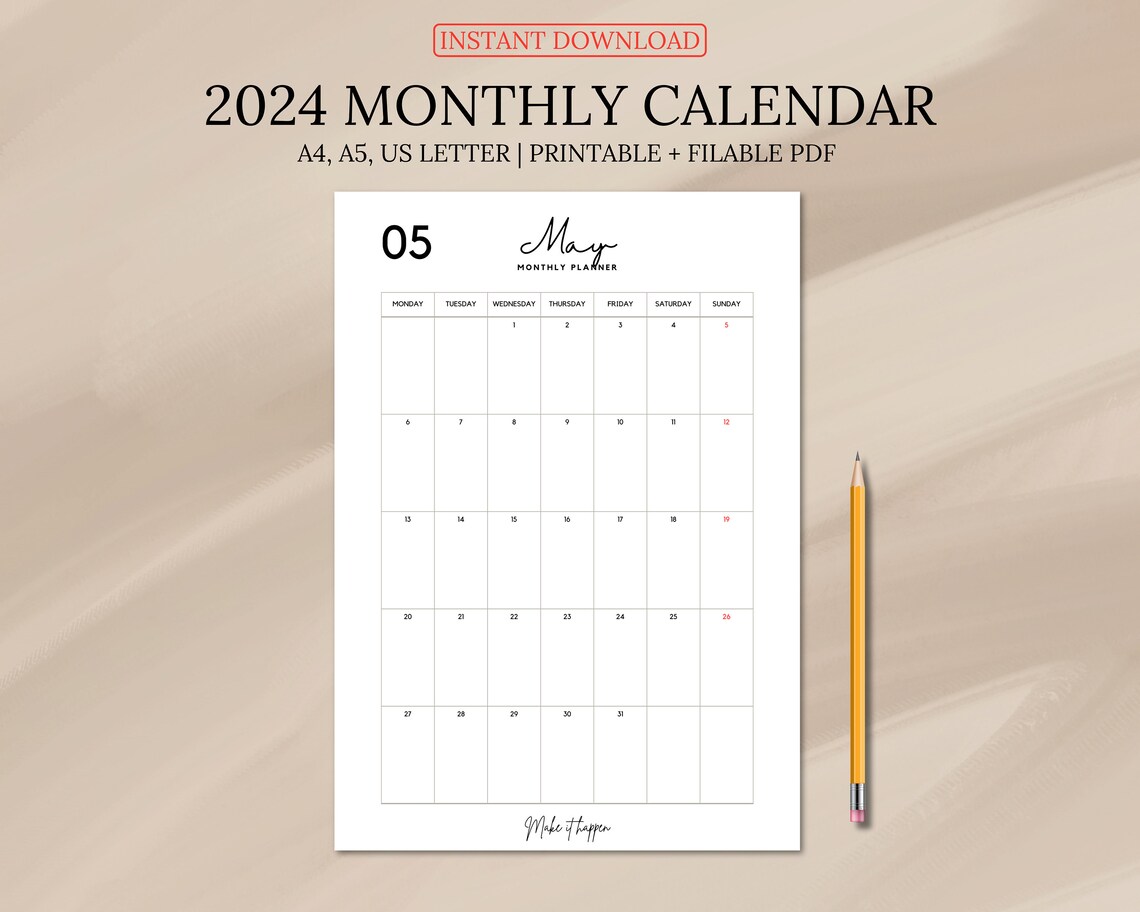 2024 Calendar 2024 Monthly Planner Elegant Monthly Calendar Sunday ...