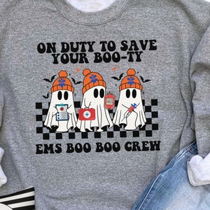 Boo Boo Crew PNG File, Ghost EMS Png, Funny EMT Png, Cute Ghost Png ...