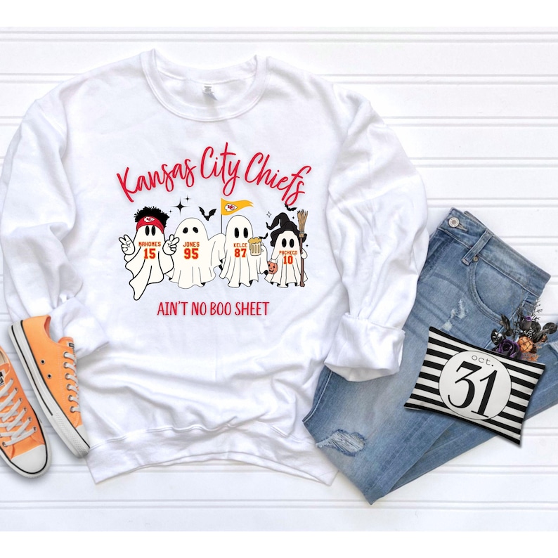 Kansas City Football Halloween PNG, Chiefs Boo Sheet Ghost, Faux ...