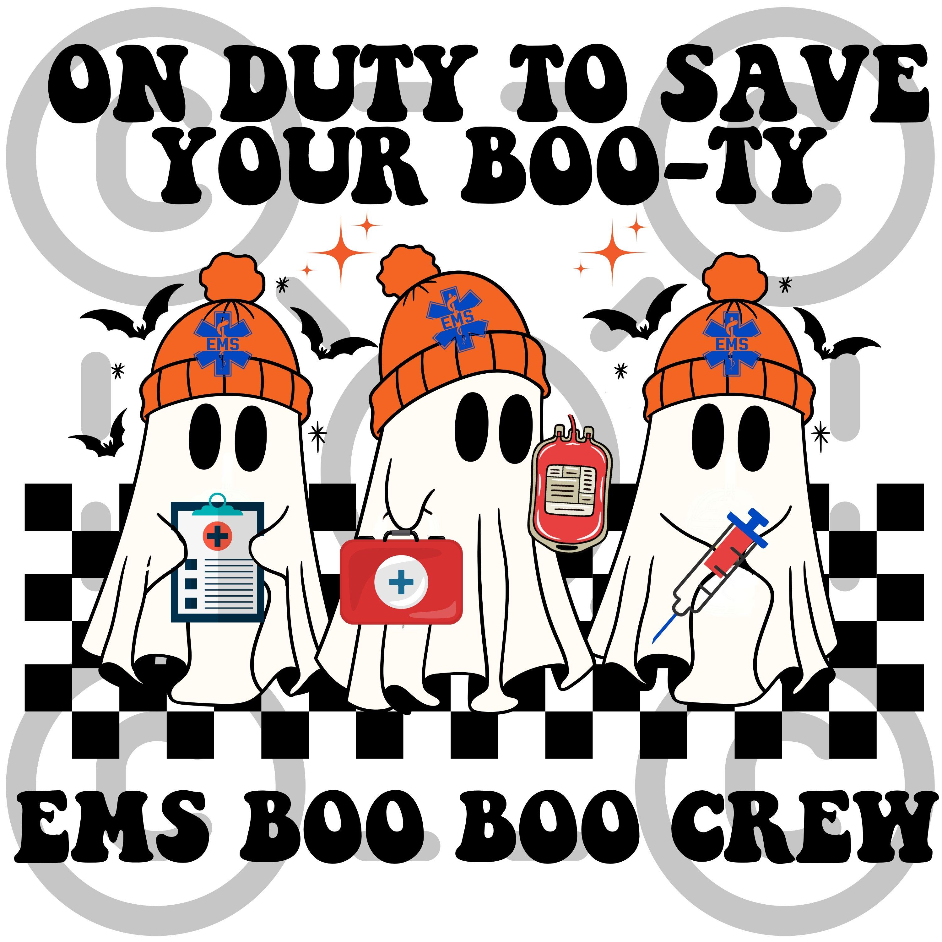 Boo Boo Crew PNG File, Ghost EMS Png, Funny EMT Png, Cute Ghost Png ...