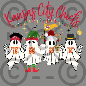 Kansas City Football Christmas PNG, Chiefs Christmas Ghost , Kansas ...