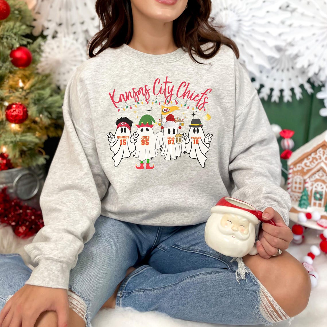 Kansas City Football Christmas PNG, Chiefs Christmas Ghost , Kansas ...