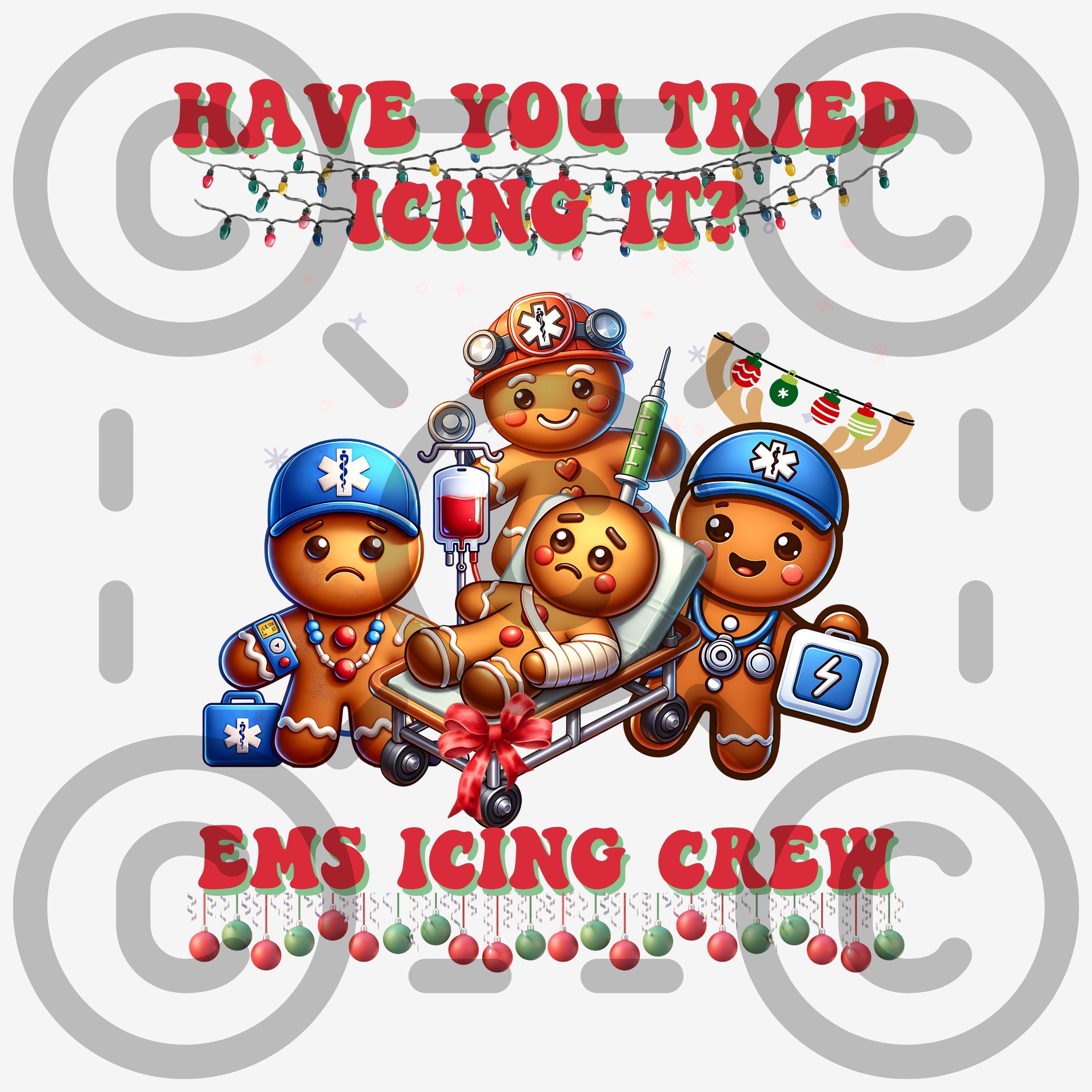 EMS Christmas Gingerbread Man Png, Funny EMT Png, Nursing Sublimation ...