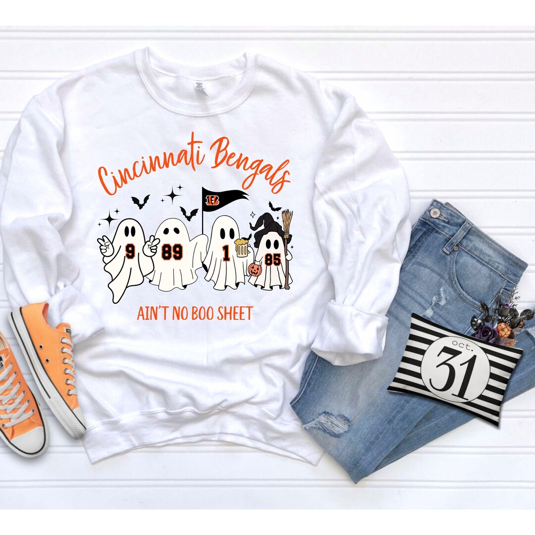 Cincinnati Football Halloween PNG, Bengals Boo Sheet Ghost, Cincinnati ...