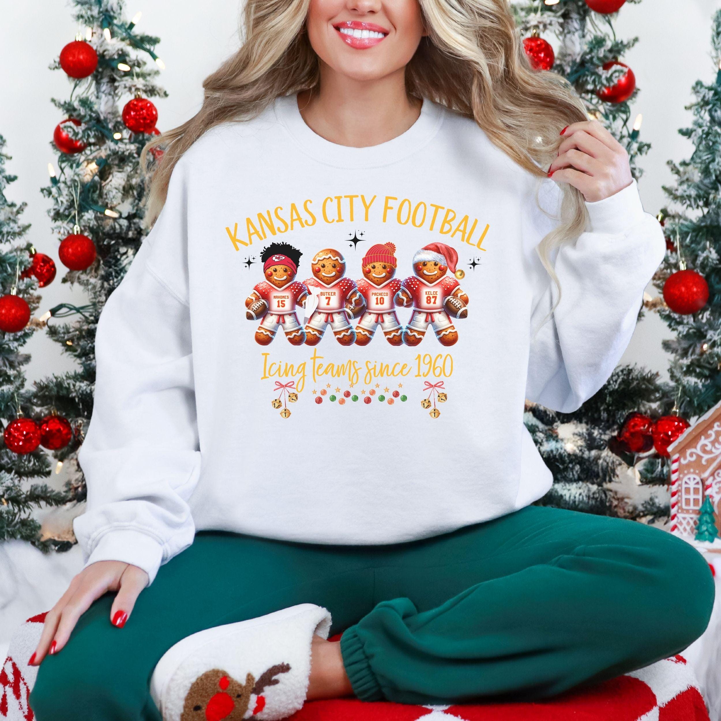 Kansas City Football Christmas PNG, Chiefs Gingerbread Man, Kansas City ...